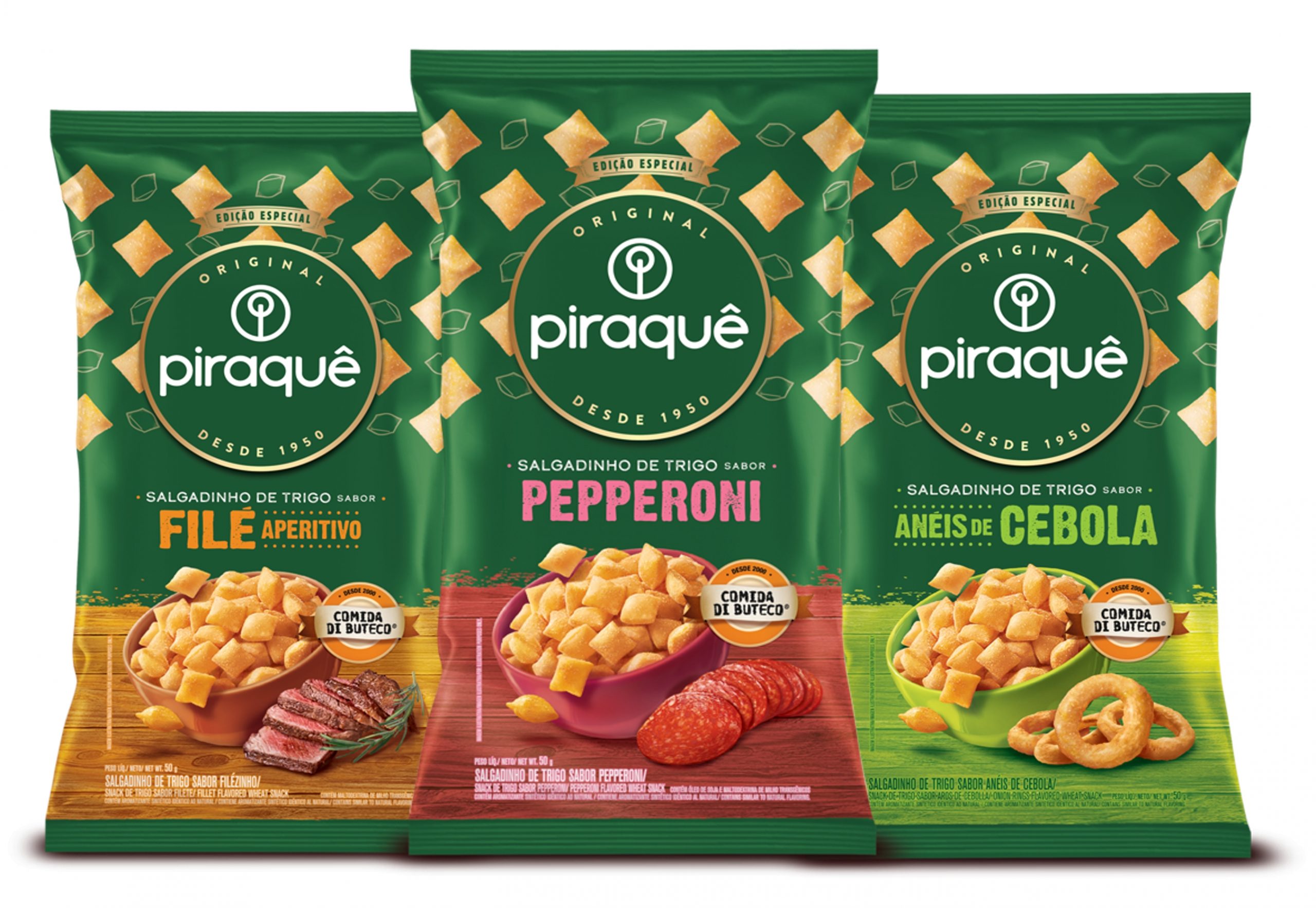 Piraquê lança salgadinho de trigo em três sabores, focado no momento de ...